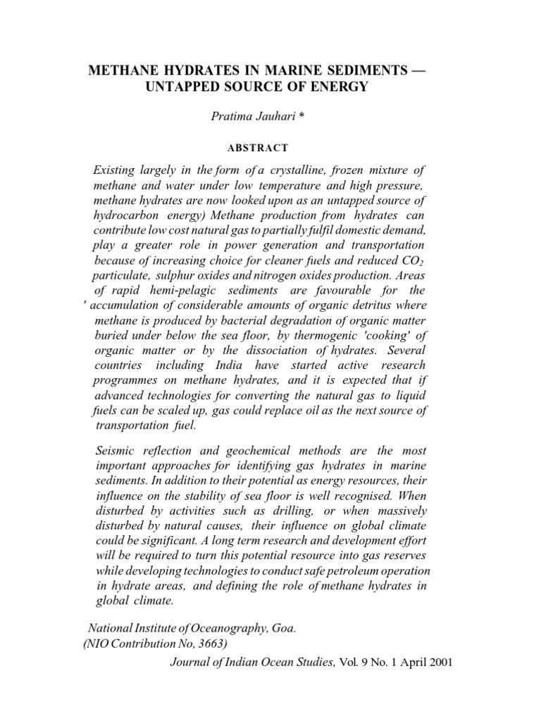 Methane Hydrates | PDF | Natural Gas | Methane