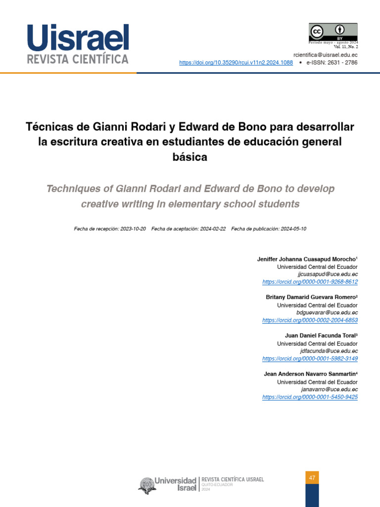 Tecnicas de Gianni Rodari y Edward de Bono para de | PDF
