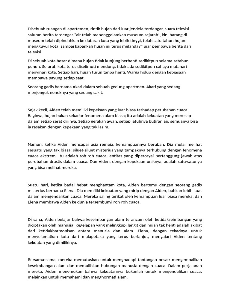 Cerpen 1 Tenki No Ko | PDF