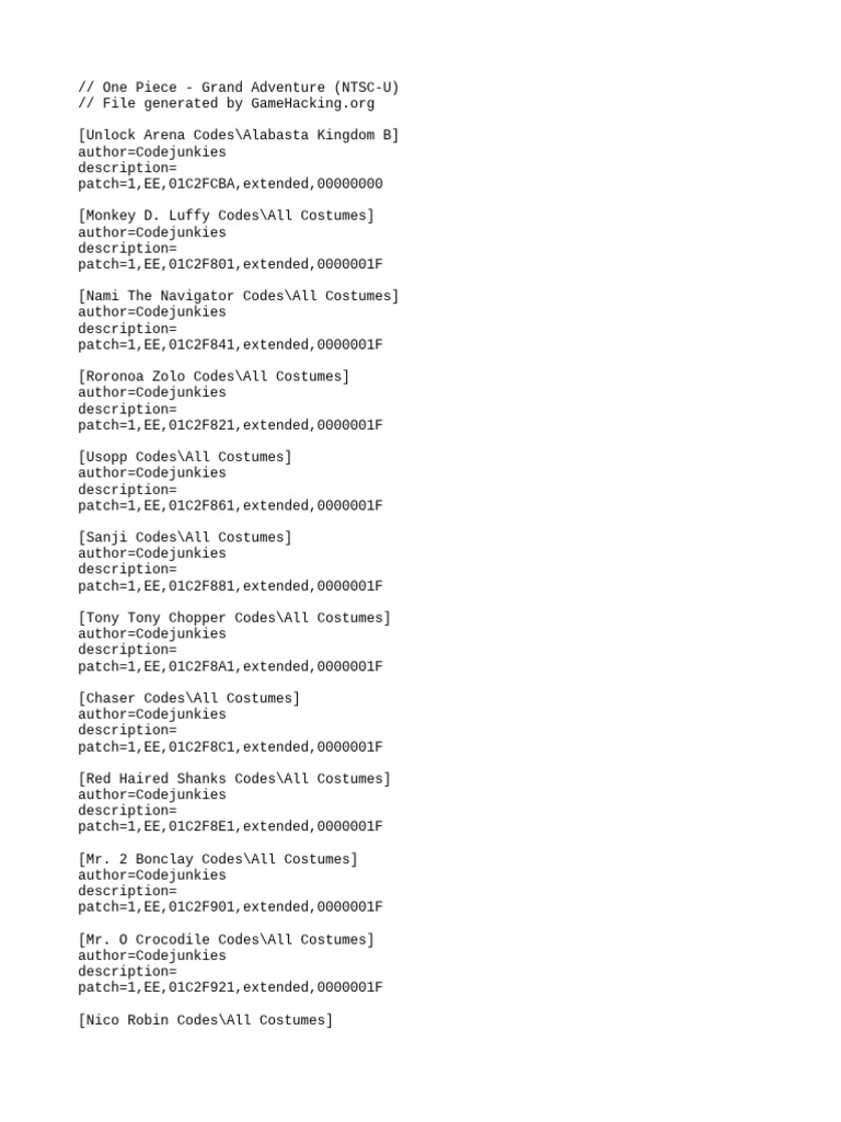 SLUS-21435 Pnach | PDF