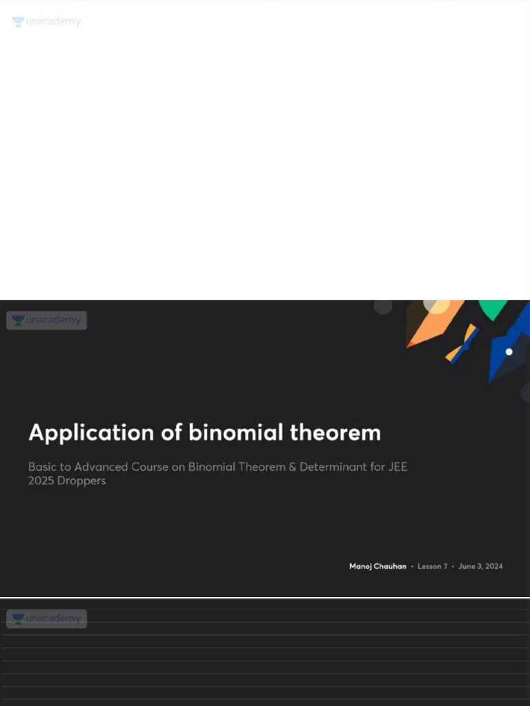 Application of Binomial Theorem With Anno 2 | PDF