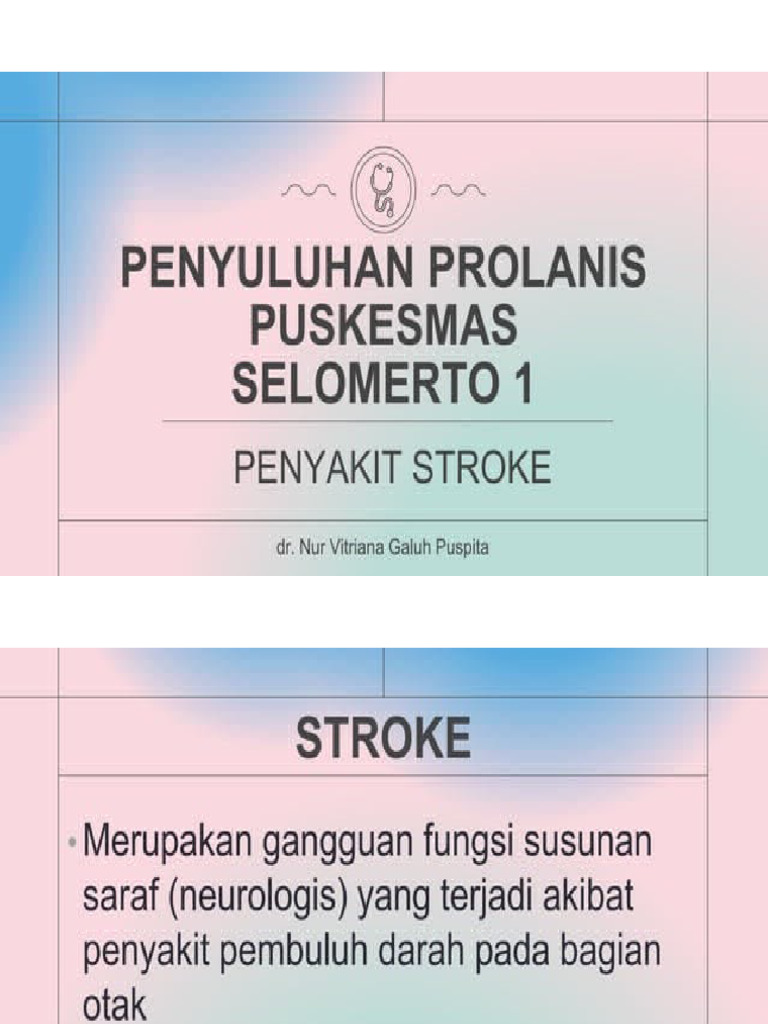 Stroke Prolanis | PDF