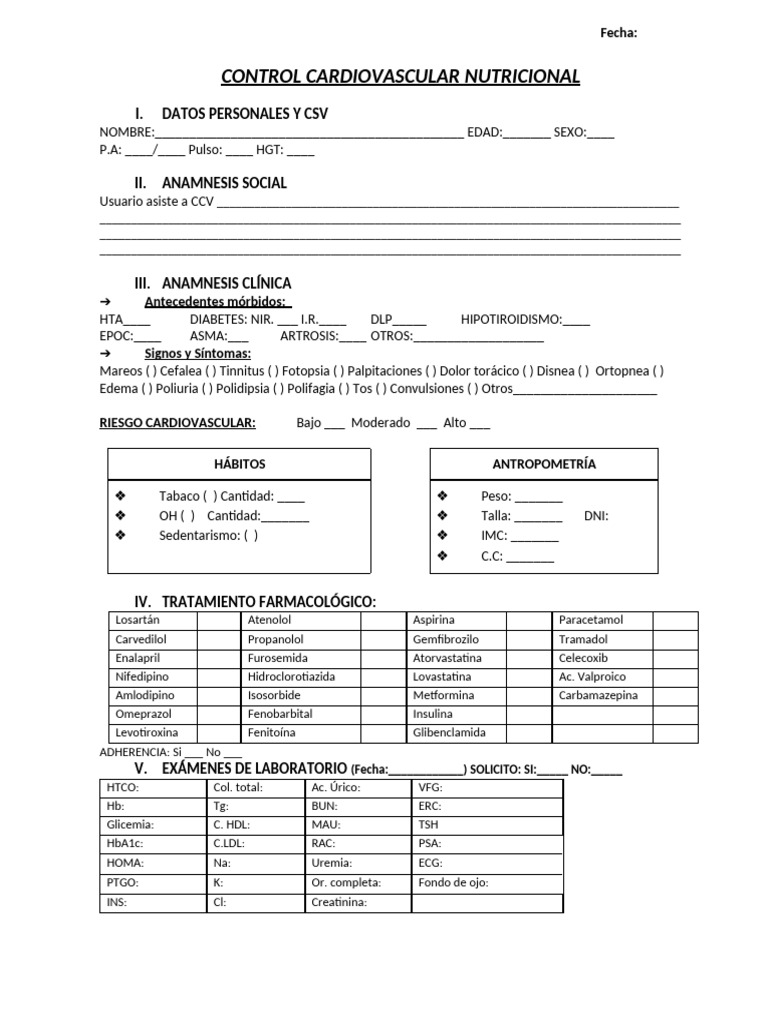 Control CCV Nutri | PDF