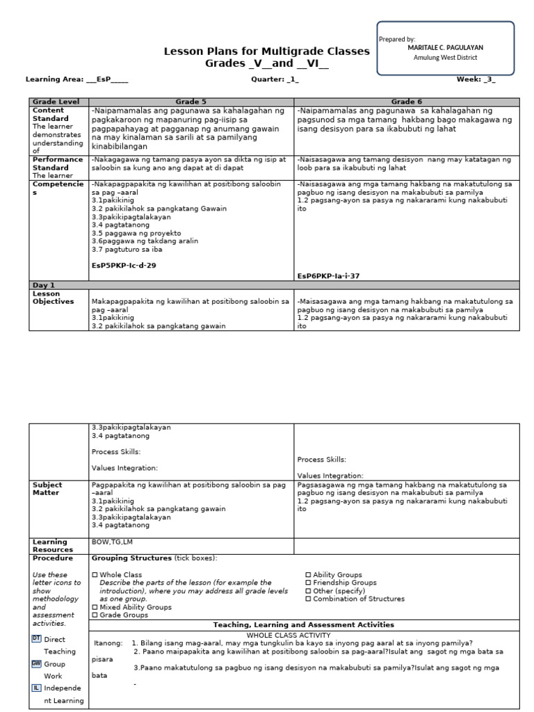 MG DLP | PDF | Education Theory | Cognition