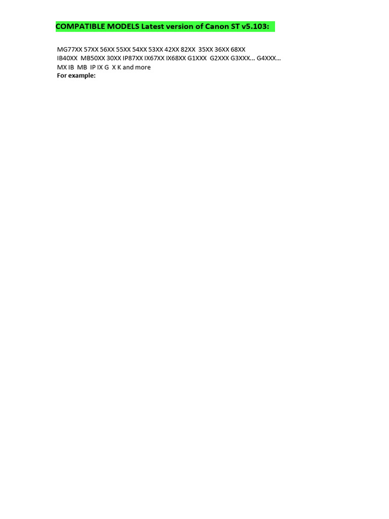 INSTRUCTIONS Canon ST v5. | PDF