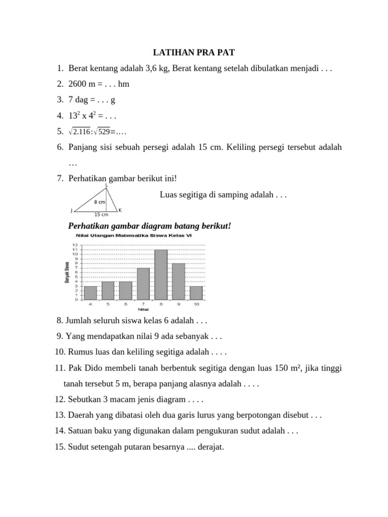 Latihan Pra Pat | PDF