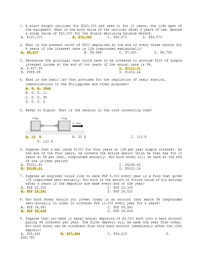 Practice Question | PDF