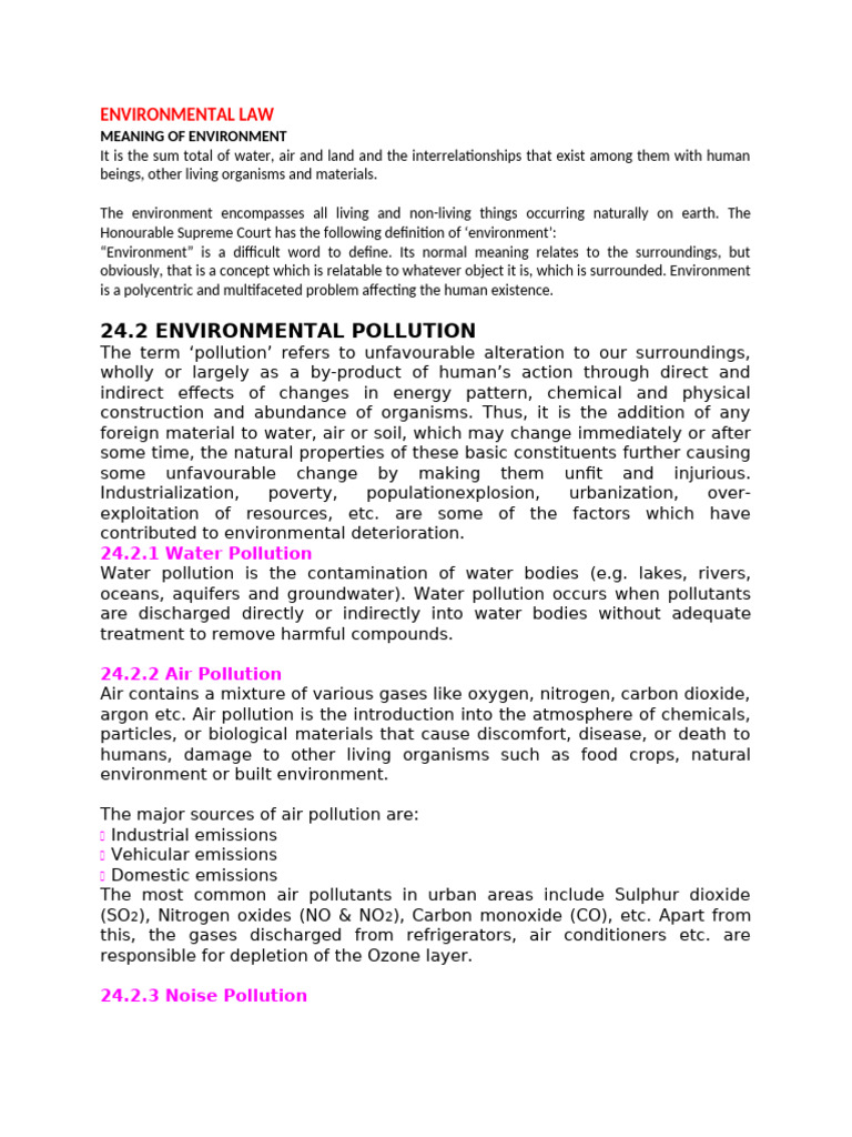 Environmental Law | PDF