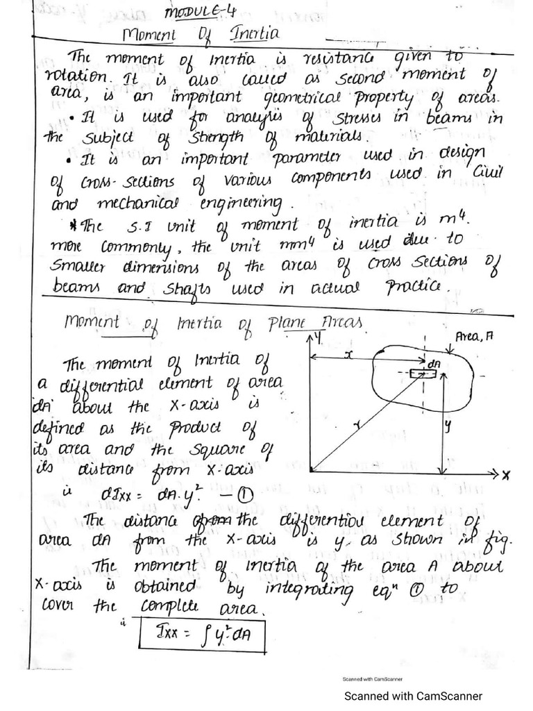 MODULE 5_ MOMENT_OF_INERTIA | PDF