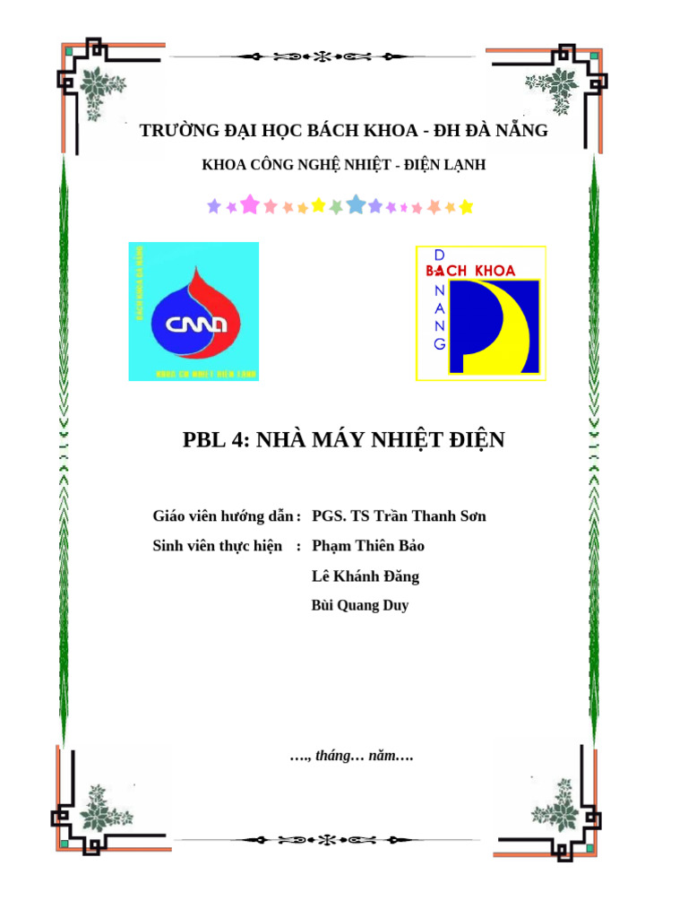 PBL 4 NHÀ MÁY ĐIỆN BẢO ĐĂNG DUY | PDF