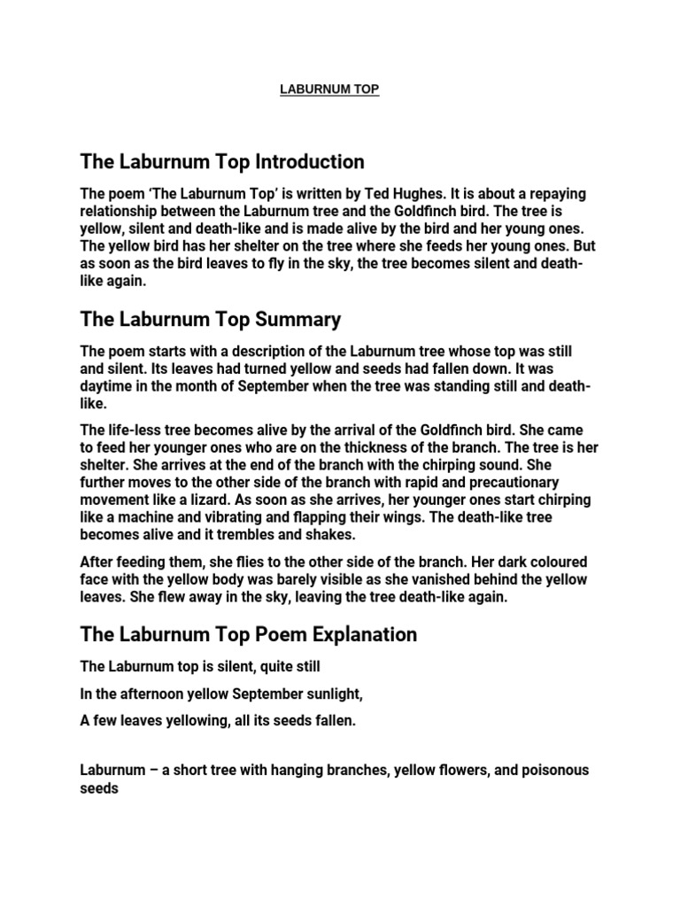 Laburnum Top | PDF