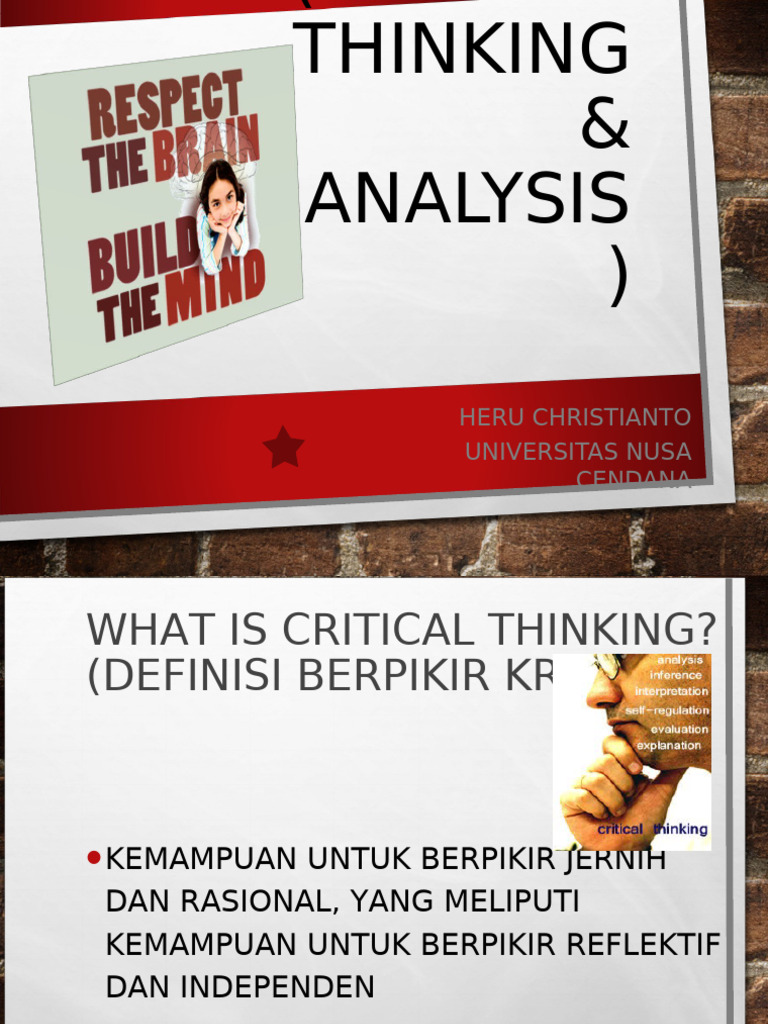 Berpikir - Kritis BSS | PDF