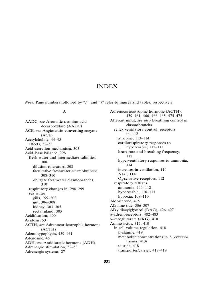 Index 2015 Fish-Physiology | PDF