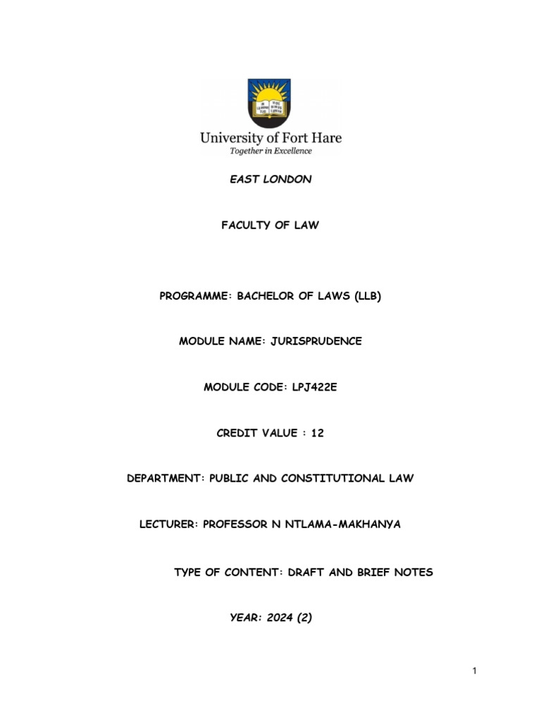 Jurisprudence Notes 1 24 | PDF