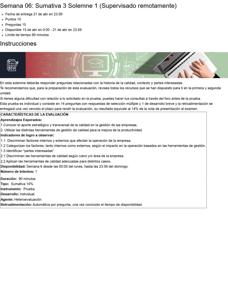 Semana 06 - Sumativa3 GCAL | PDF