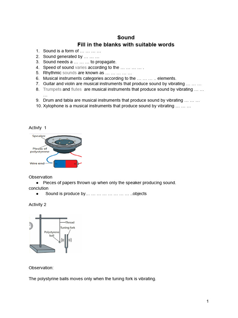 Sound, Grade 7 Paper Seconed Term | PDF
