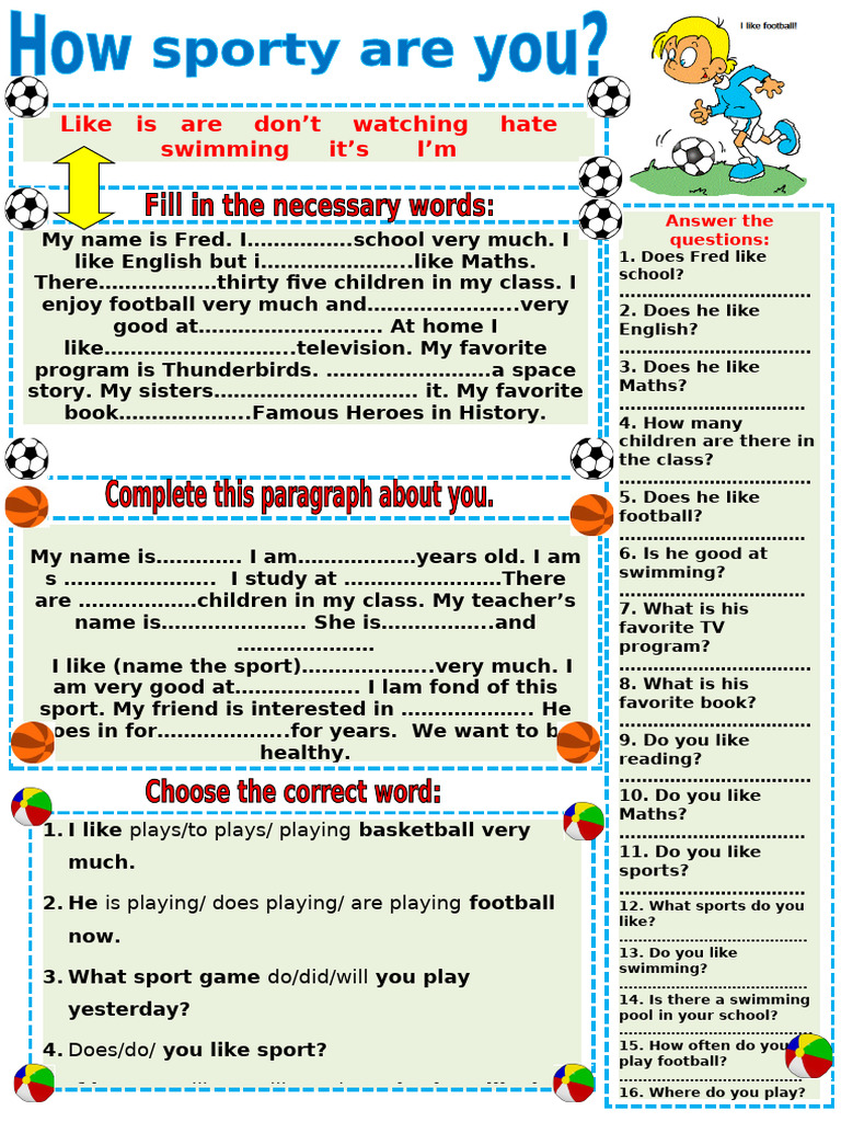 How Sporty Are You | PDF