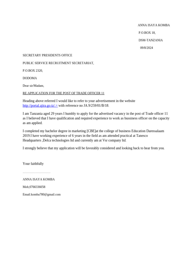Mda Letter | PDF