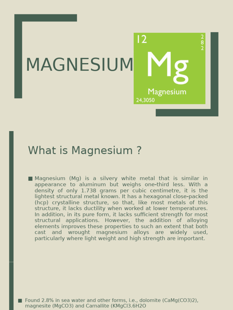 Magnesium | PDF