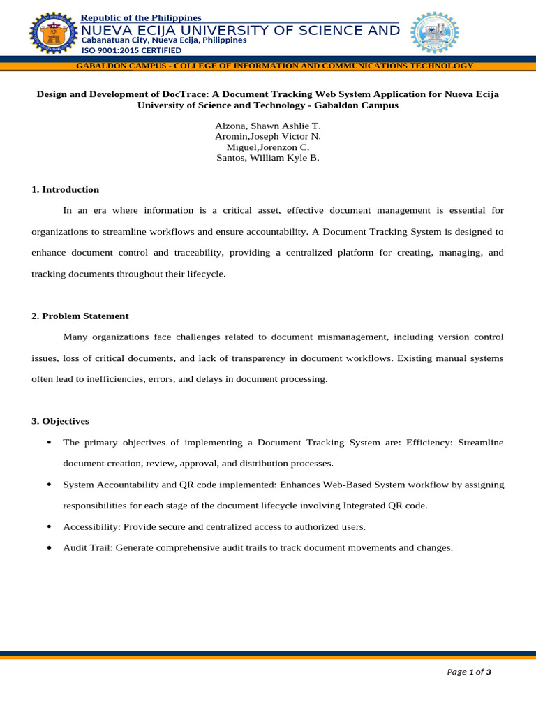 Document Tracking System Finalllllllllll | PDF