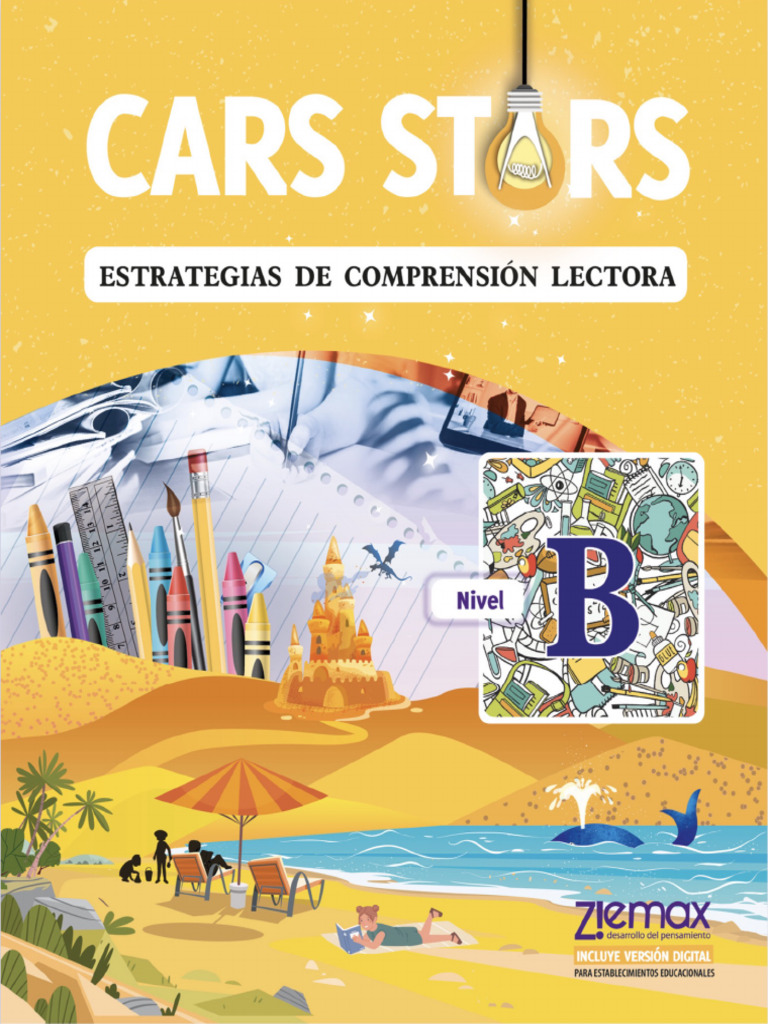 Cars Stars Estrategias de Comprensión Lectora Nivel B (Hoja Doble) | PDF