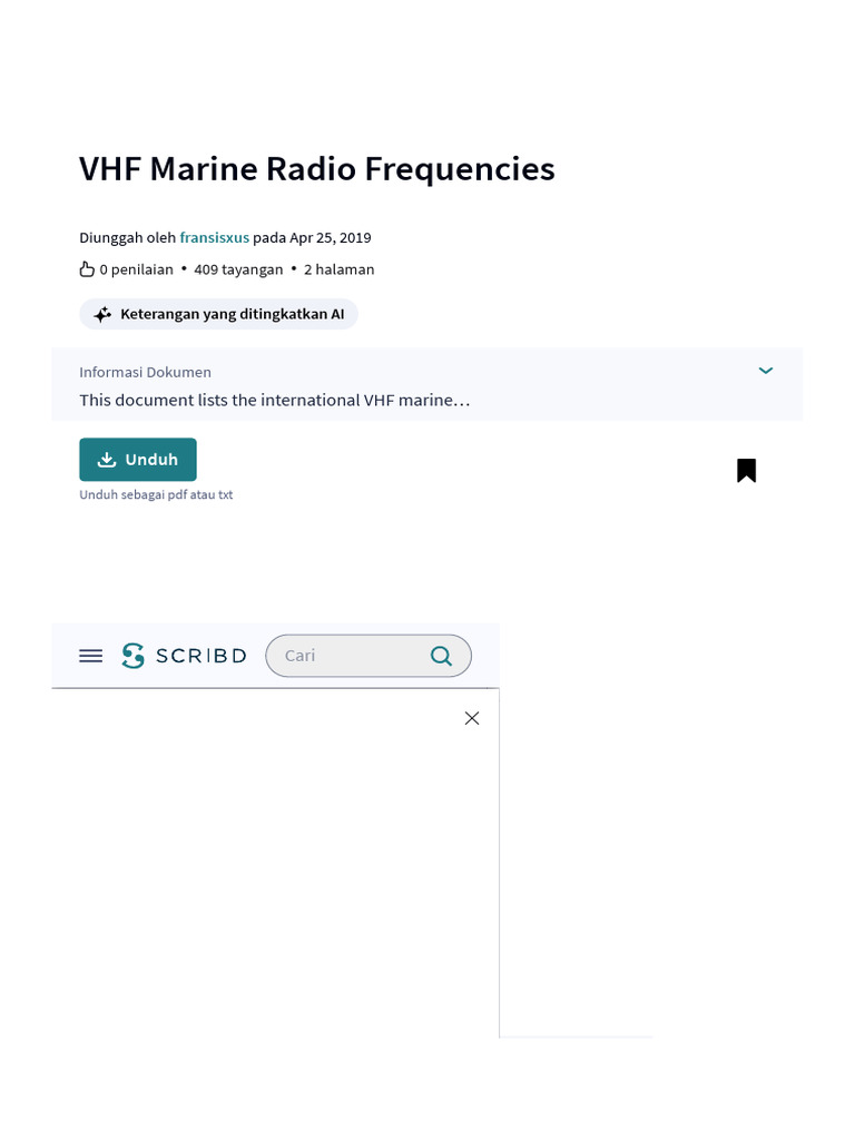 VHF Marine Radio Frequencies - PDF - Very High Frequency - Coast Guard | PDF