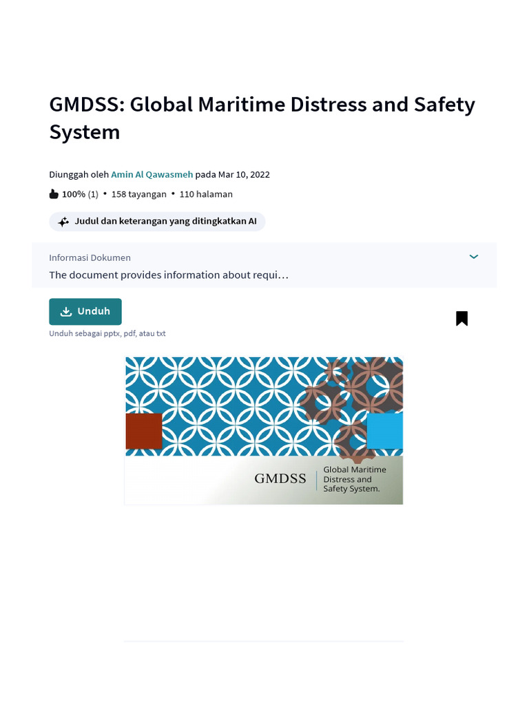 GMDSS - Global Maritime Distress and Safety System - PDF - Radio - Electrical Engineering | PDF