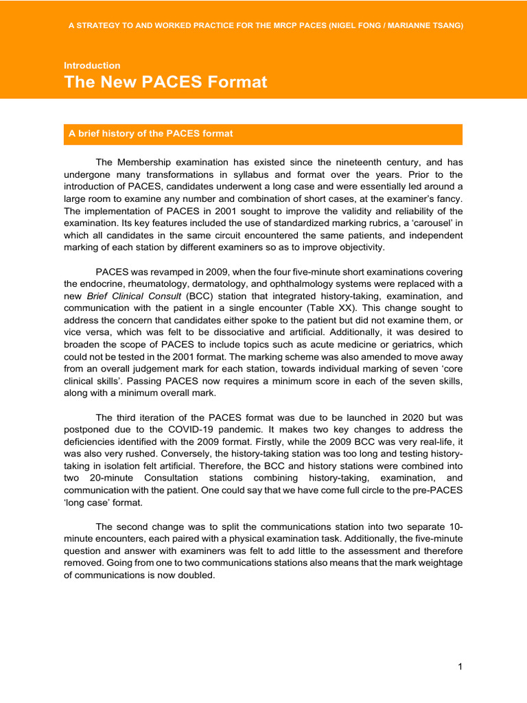 Paces 2023 Format Updated | PDF