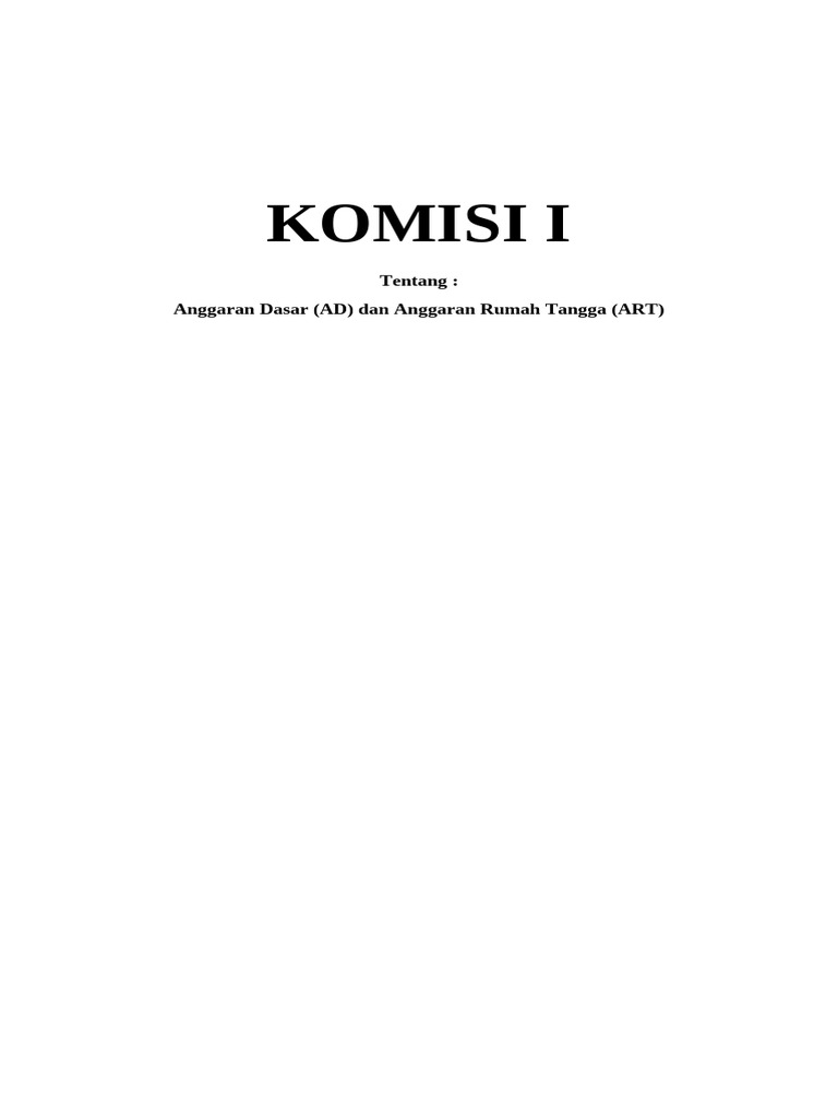 Draf Komisi MUSYWIL | PDF