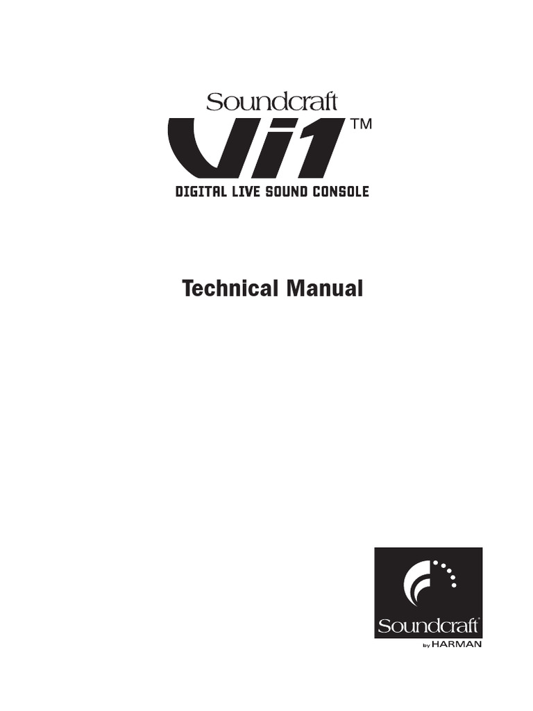 Soundcraft Vi1 TechnicalManual | PDF