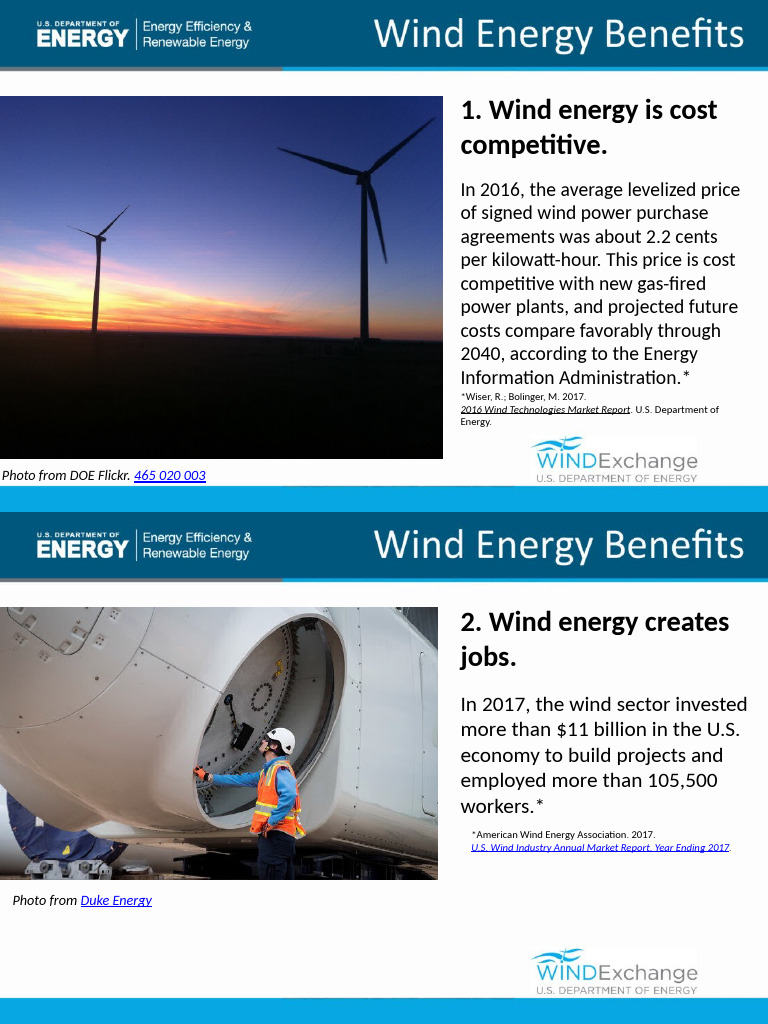 Wind Energy Benefits | PDF | Wind Power | Water