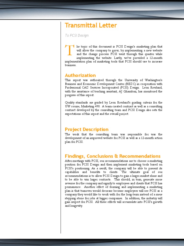 PCSI Final Report | PDF | Strategic Management | Marketing Strategy