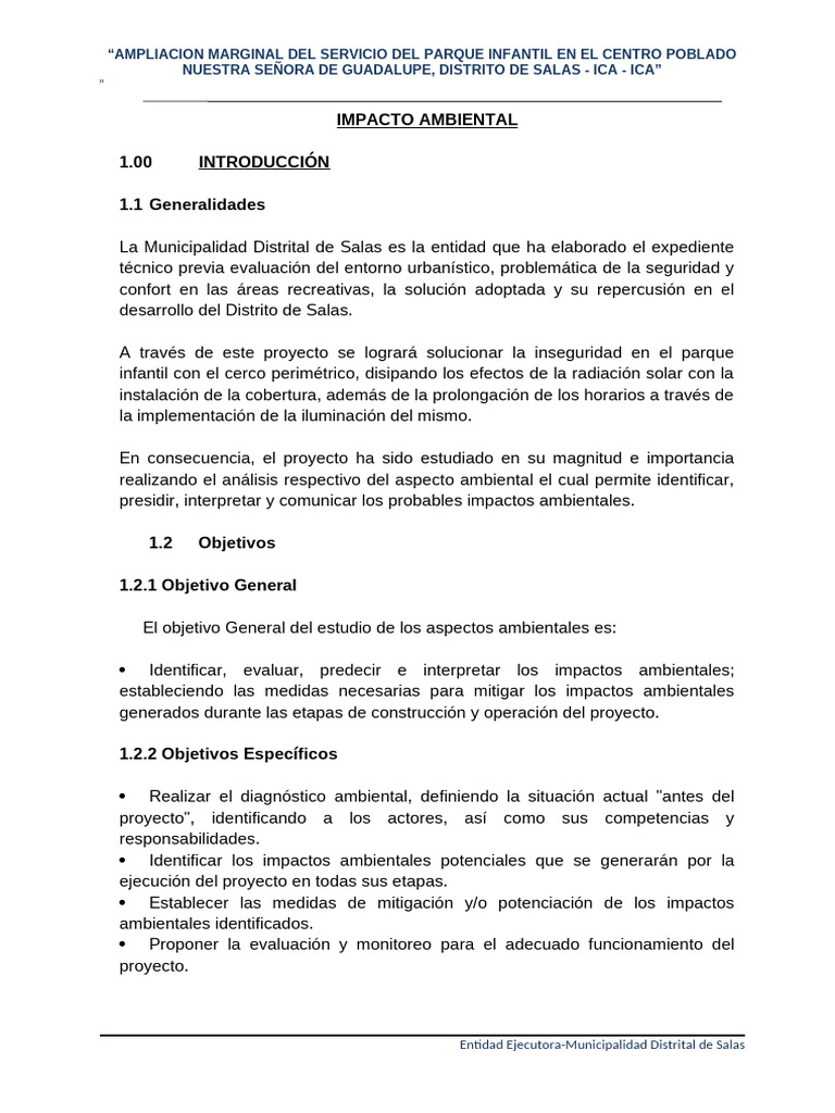 Impacto Ambiental | PDF