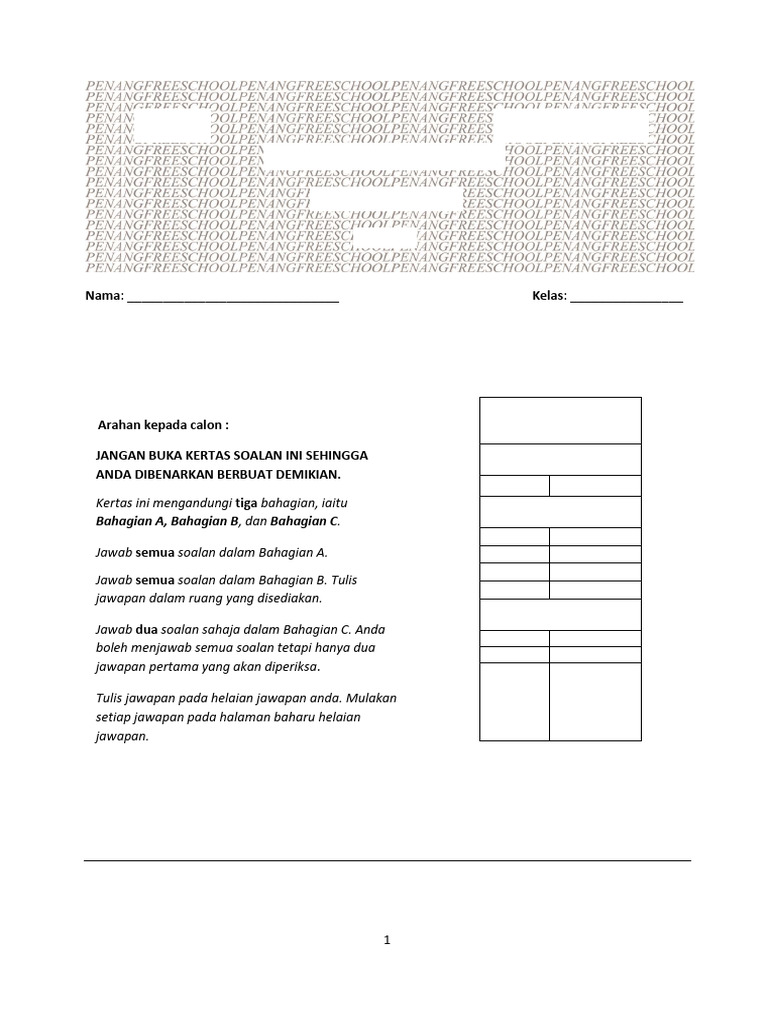 Pfs Percubaan s1 2022 | PDF