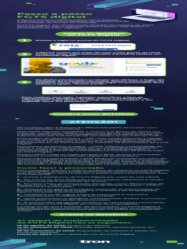 Infográfico FGTS Digital - TGC Eos - Tron | PDF