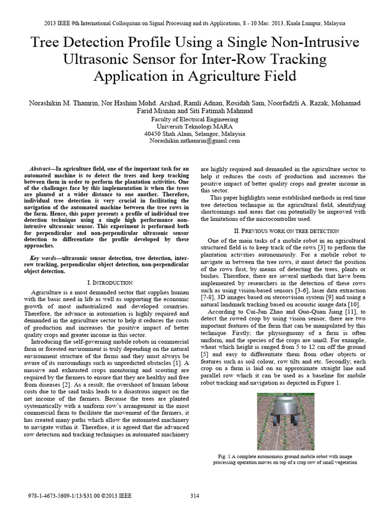 Tree Detection Profile Using A Single Non-Intrusive Ultrasonic Sensor ...
