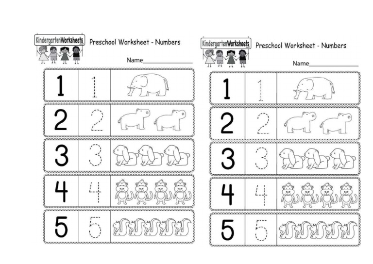Nursery-Ws - (Numbers 1 To 5) | PDF