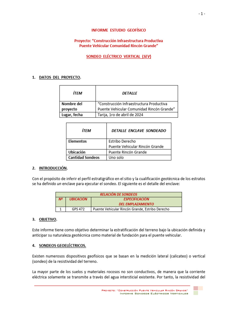 Informe SEV - Rincón Grande - Con Firma | PDF