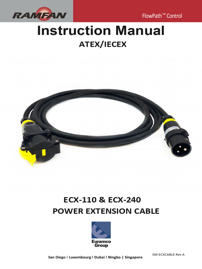 ATEX IECEx Power Extension Cable Manual | PDF | Electrical Connector ...