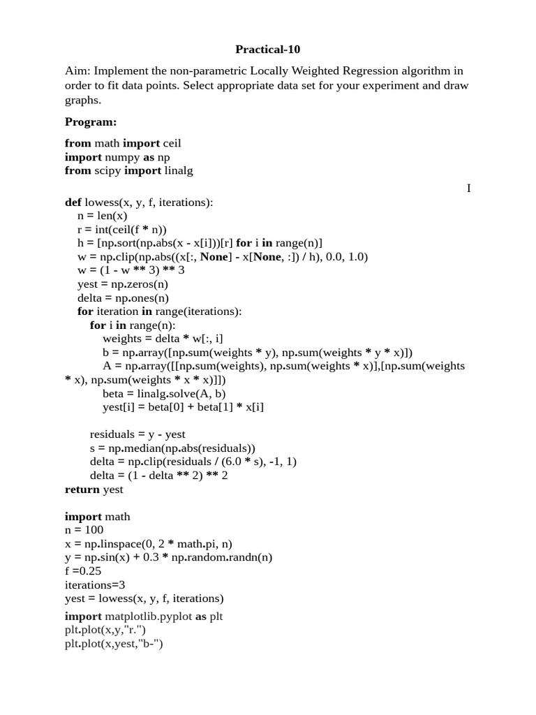 Machine Learning Practical-10 | PDF