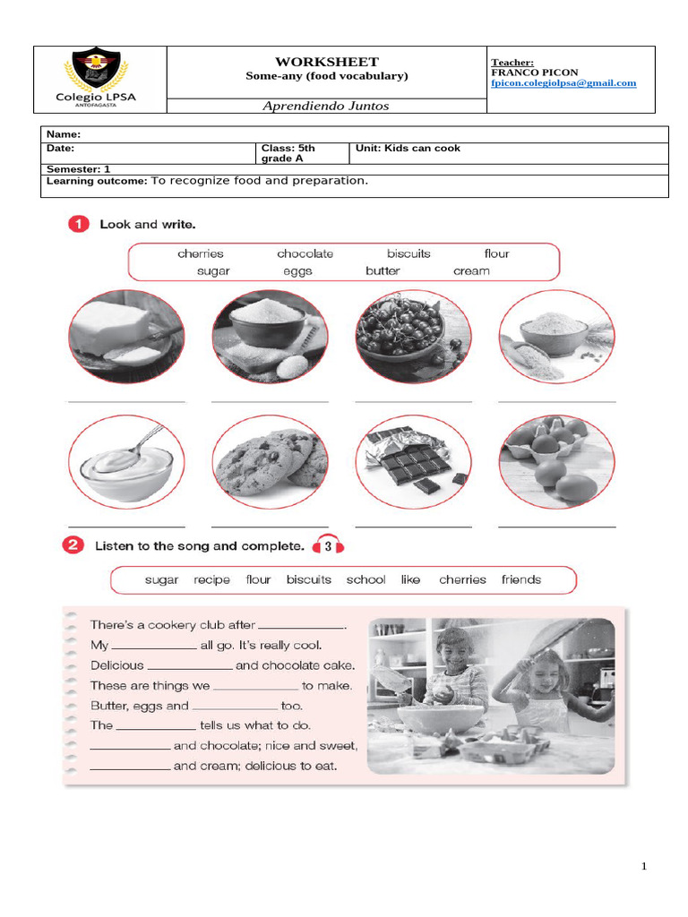 5to Basico Guia Kids Can Cook | PDF