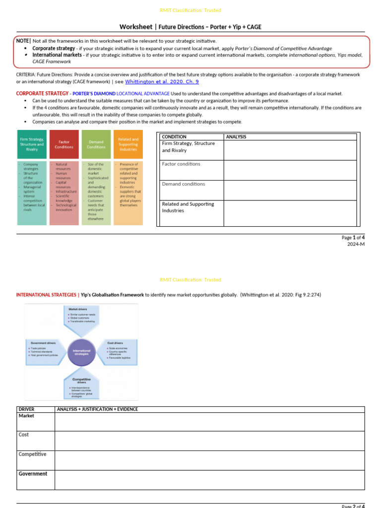 Future Directions Porter Yip CAGE Worksheet 2024-M | PDF