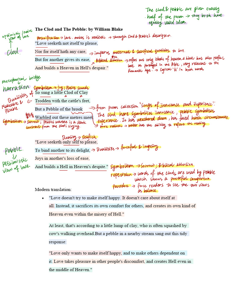 The Clod and The Pebble | PDF