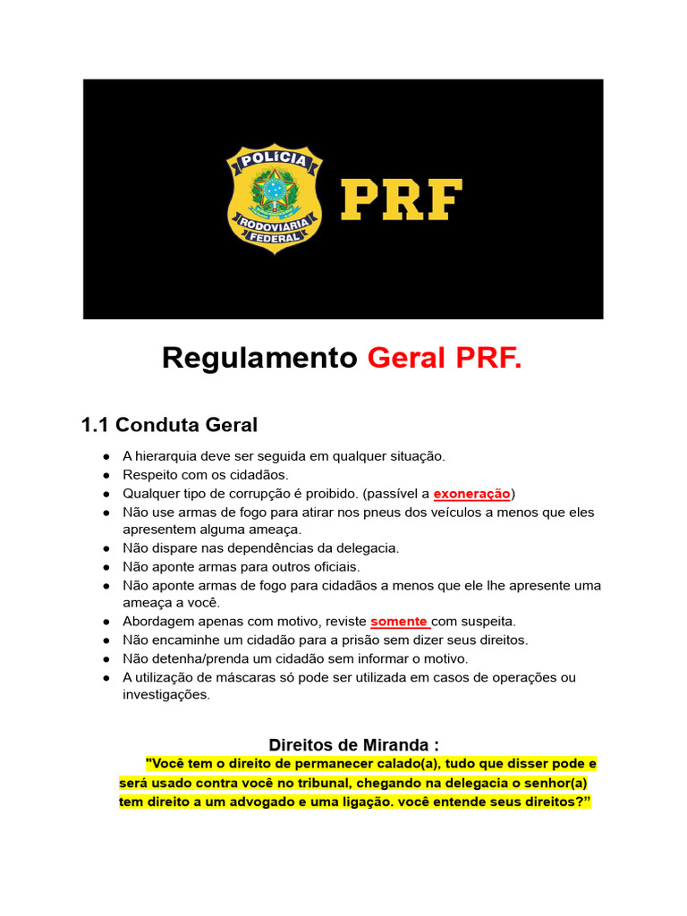 Manual Do Agente PRF | PDF