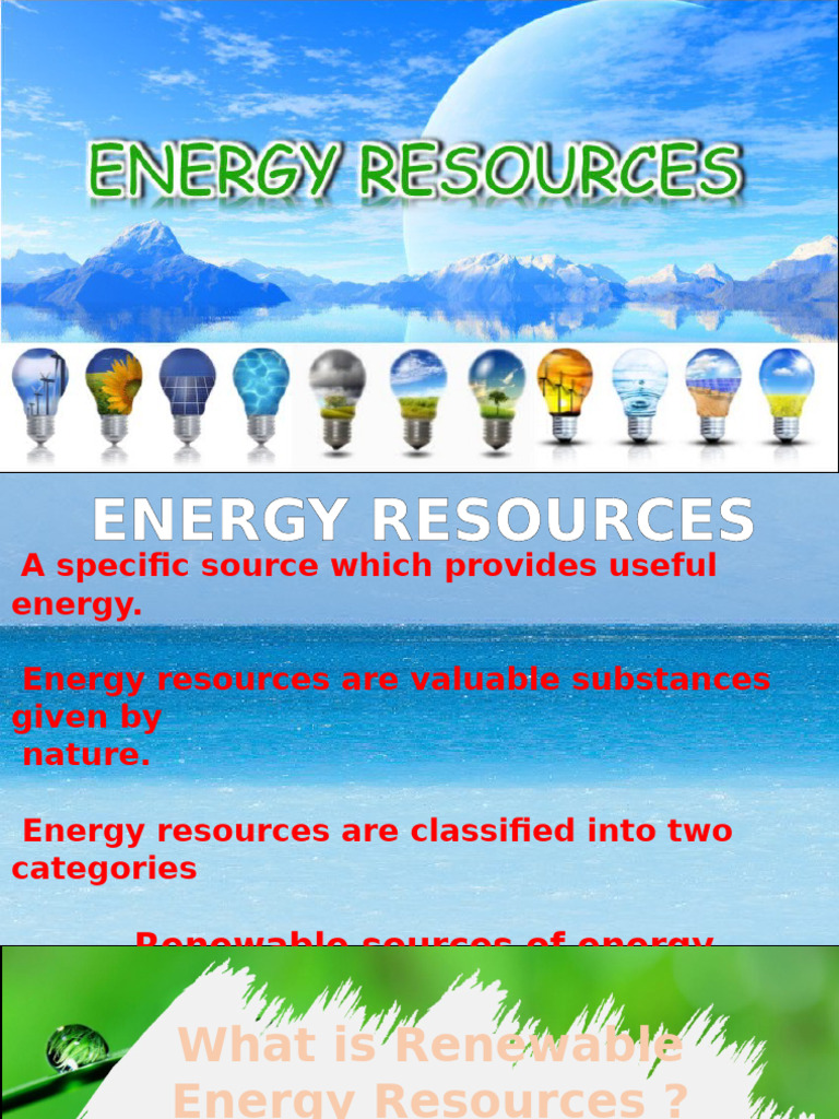 Energy Resources | PDF