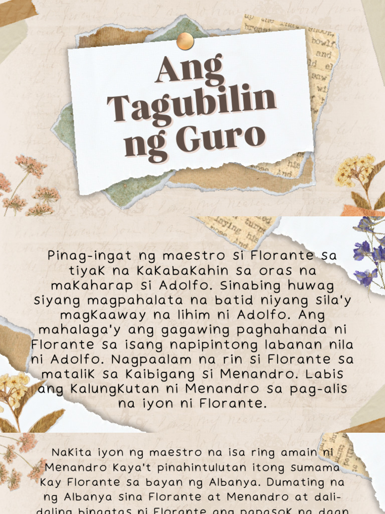 Ang Tagubilin NG Guro | PDF