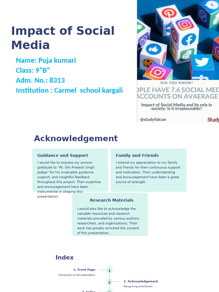 Impact of Social Media (Project) | PDF