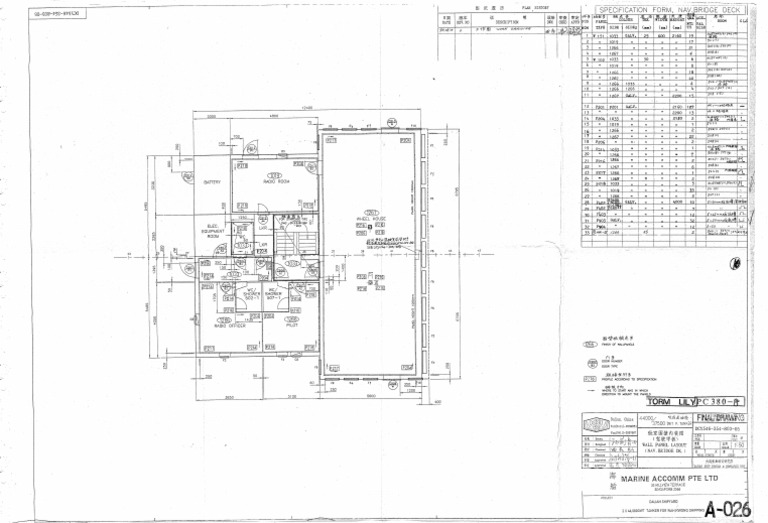 A-026 Wall Panel Layout (Nav. Bridge Deck) | PDF