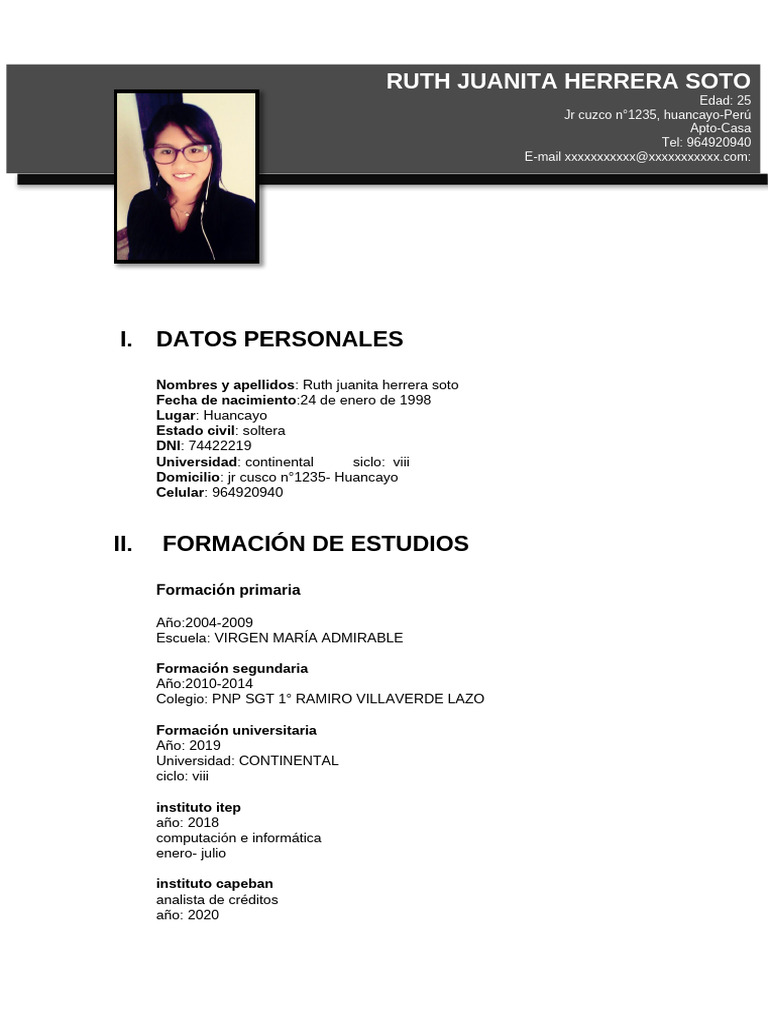 CV Ruth Actual 2023 | PDF