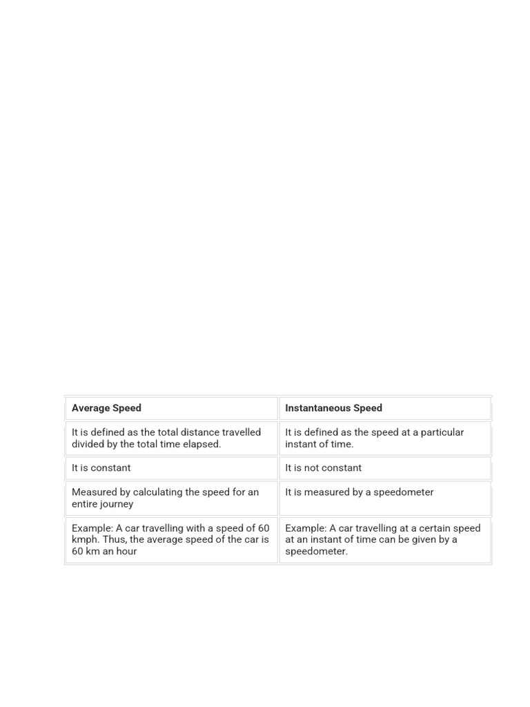Motion Handout 1 Class 9 | PDF